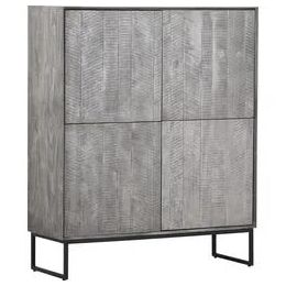 Highboard GUTMANN FACTORY Sideboards Gr. B/H/T: 115cm x 138cm x 42cm, grau (gr/gr/sw) Stauraumschrank, Breite 115 cm