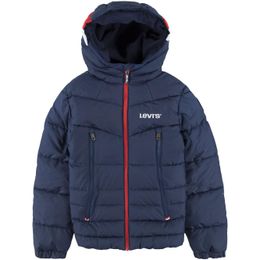 Outdoorjacke LEVI'S KIDS "LVB SHERPA LINED PUFFER" Gr. 12 (152), blau (naval academy) Jungen Jacken for BOYS