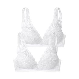 Petite Fleur Bralette-BH Damen Gr&ouml;&szlig;e 80 wei&szlig;