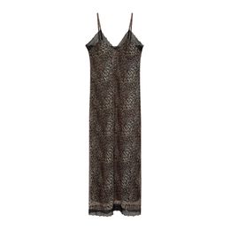 Pull&Bear Pull&bear Kleid Damen Gr&ouml;&szlig;e 42 braun / hellgrau / schwarz Winterkleid