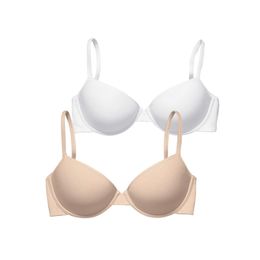 Petite Fleur BH Damen Gr&ouml;&szlig;e 70 nude / wei&szlig;