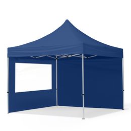 TOOLPORT 3x3m Aluminium Faltpavillon, inkl. 2 Seitenteile, dunkelblau - (59000)
