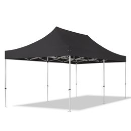 TOOLPORT 3x6m Aluminium Faltpavillon, ohne Seitenteile, schwarz - (600220)