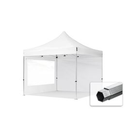 TOOLPORT 3x3m Aluminium Faltpavillon, inkl. 2 Seitenteile, weiß - (600170)