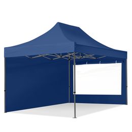 TOOLPORT 3x4,5m Stahl Faltpavillon, inkl. 2 Seitenteile, dunkelblau - (600045)