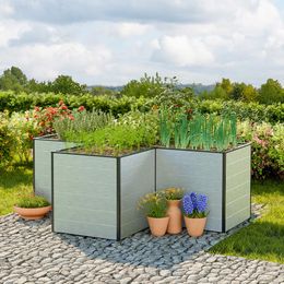 269 x 269 x 77 cm Hochbeet, Aluminium eloxiert - (GFPV00567)