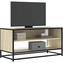 TV-Schrank Sonoma-Eiche 91x40x46 cm Holzwerkstoff und Metall