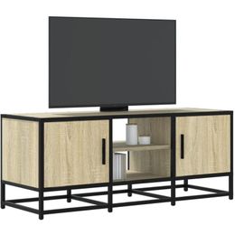 TV-Schrank Sonoma-Eiche 100x35x50 cm Holzwerkstoff und Metall