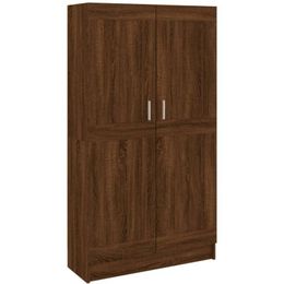 vidaXL - Bücherschrank Braun Eichen-Optik 82,5x30,5x150 cm Holzwerkstoff