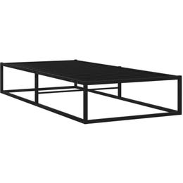 vidaXL - Bettgestell Schwarz Metall 90x200 cm