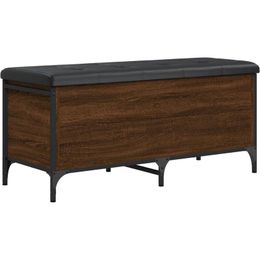 Sitzbank mit Stauraum Braun Eiche 102x42x45 cm Holzwerkstoff vidaXL