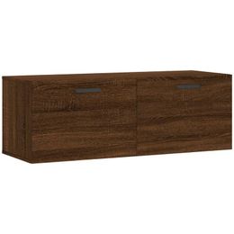 vidaXL - Wandschrank Braun Eichen-Optik 100x36,5x35 cm Holzwerkstoff