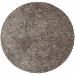 vidaXL - Teppich istan Hochflor Glänzend Grau ø 100 cm