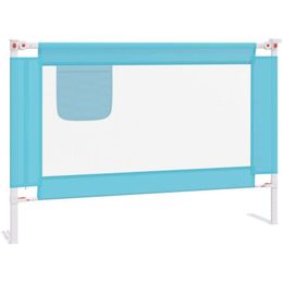 vidaXL - Kleinkind-Bettschutzgitter Blau 100x25 cm Stoff