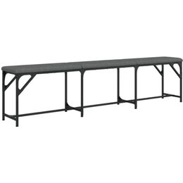 Essbank Dunkelgrau 186x32x45 cm Stahl und Stoff vidaXL