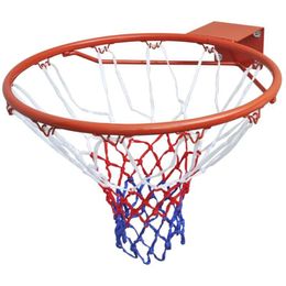 vidaXL - Basketballkorb mit Netz Orange 45 cm