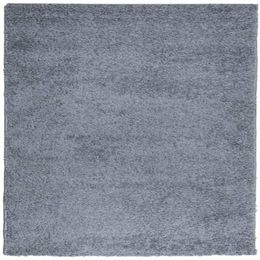 vidaXL - Teppich Shaggy Hochflor Modern Blau 240x240 cm