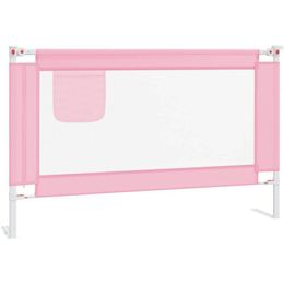 vidaXL - Kleinkind-Bettschutzgitter Rosa 120x25 cm Stoff