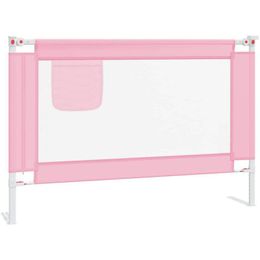 Kleinkind-Bettschutzgitter Rosa 100x25 cm Stoff vidaXL