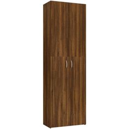 vidaXL - Büroschrank Braun Eichen-Optik 60x32x190 cm Holzwerkstoff