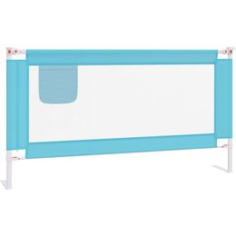 Kleinkind-Bettschutzgitter Blau 160x25 cm Stoff vidaXL