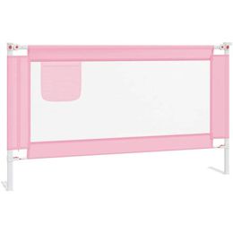 Kleinkind-Bettschutzgitter Rosa 140x25 cm Stoff vidaXL