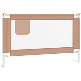 Kleinkind-Bettschutzgitter Taupe 120x25 cm Stoff vidaXL