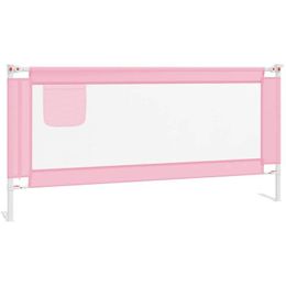 vidaXL - Kleinkind-Bettschutzgitter Rosa 190x25 cm Stoff