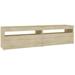 TV-Schränke 2 Stk. mit LED-Leuchten Sonoma-Eiche 75x35x40 cm vidaXL