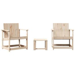 vidaXL - 3-tlg. Garten-Lounge-Set Massivholz Kiefer