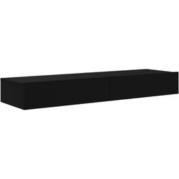 TV-Schränke mit LED-Leuchten 2 Stk. Schwarz 60x35x15,5 cm vidaXL