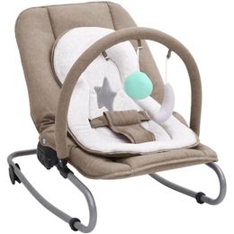 Babywippe Taupe Stahl vidaXL