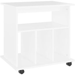 Rollschrank Weiß 60x45x60 cm Holzwerkstoff vidaXL