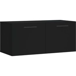 vidaXL - Wandschrank Schwarz 80x36,5x35 cm Holzwerkstoff