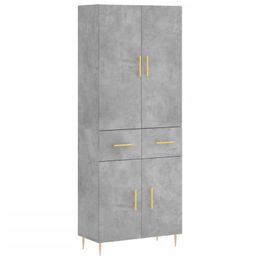 Highboard Betongrau 69,5x34x180 cm Holzwerkstoff vidaXL