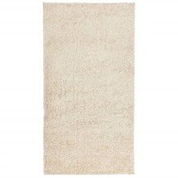 vidaXL - Teppich Shaggy Hochflor Modern Golden 80x150 cm