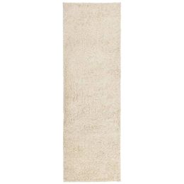 vidaXL - Shaggy-Teppich pamplona Hochflor Modern Golden 80x250 cm