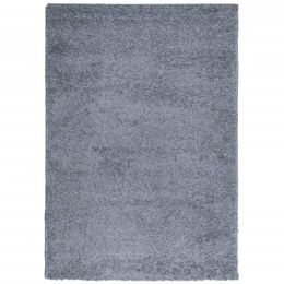 vidaXL - Teppich Shaggy Hochflor Modern Blau 120x170 cm