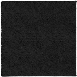 Shaggy-Teppich pamplona Hochflor Modern Schwarz 160x160 cm vidaXL