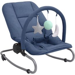 vidaXL - Babywippe Marineblau Stahl