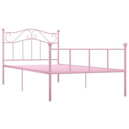 Bettgestell Rosa Metall 100 × 200 cm vidaXL