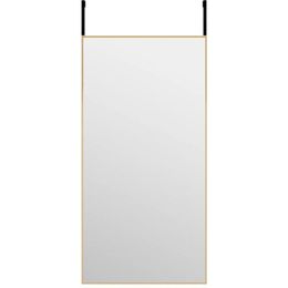 vidaXL - Türspiegel Golden 40x80 cm Glas und Aluminium