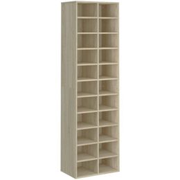 Schuhschrank Sonoma-Eiche 54x34x183 cm Holzwerkstoff vidaXL