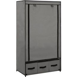 vidaXL - Kleiderschrank Grau 87 x 49 x 159 cm Stoff