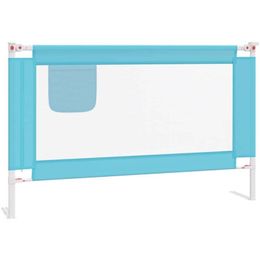 vidaXL - Kleinkind-Bettschutzgitter Blau 120x25 cm Stoff