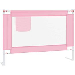 Kleinkind-Bettschutzgitter Rosa 90x25 cm Stoff vidaXL