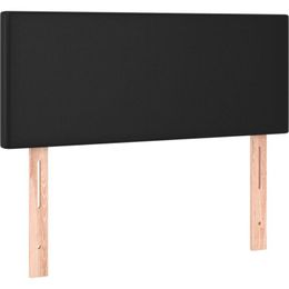 Led Kopfteil Schwarz 100x5x78/88 cm Kunstleder vidaXL