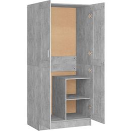 Kleiderschrank Betongrau 82,5x51,5x180 cm Holzwerkstoff vidaXL