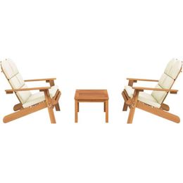 3-tlg. Garten-Lounge-Set Adirondack Massivholz Akazie vidaXL