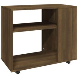 vidaXL - Beistelltisch Braun Eiche 70x35x55 cm Holzwerkstoff